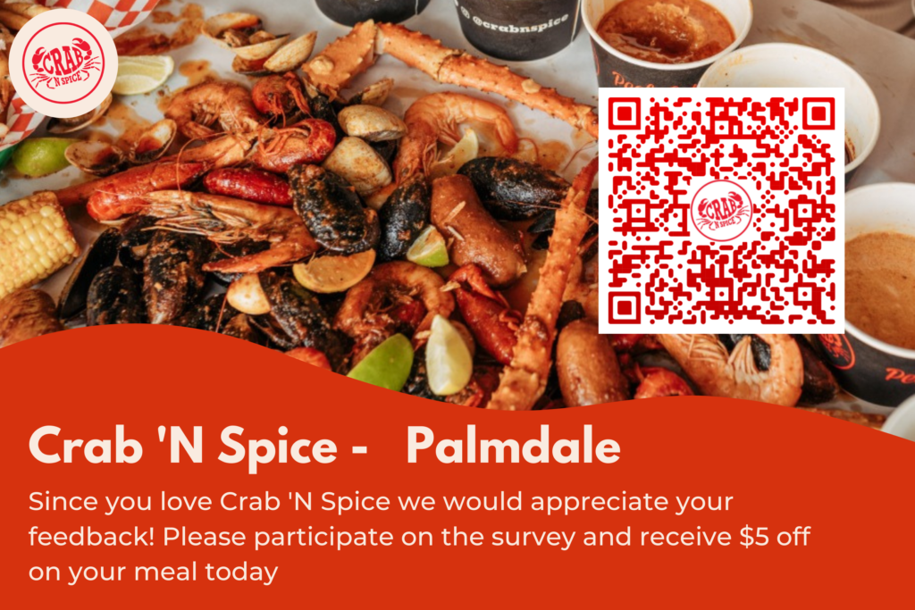 Survey Review with QR Code – Eats Crab N' SPice